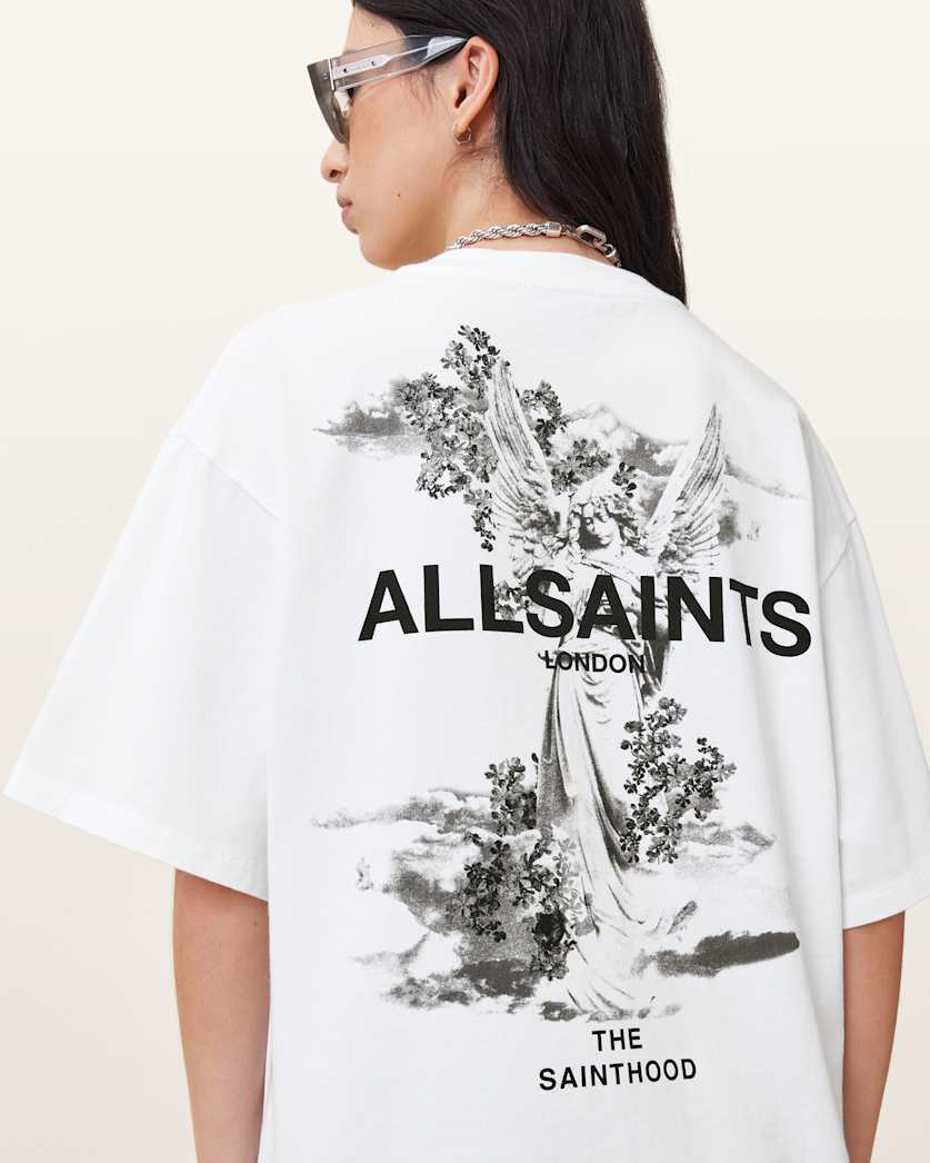 Guardian Amelie Oversized T-Shirt White | ALLSAINTS